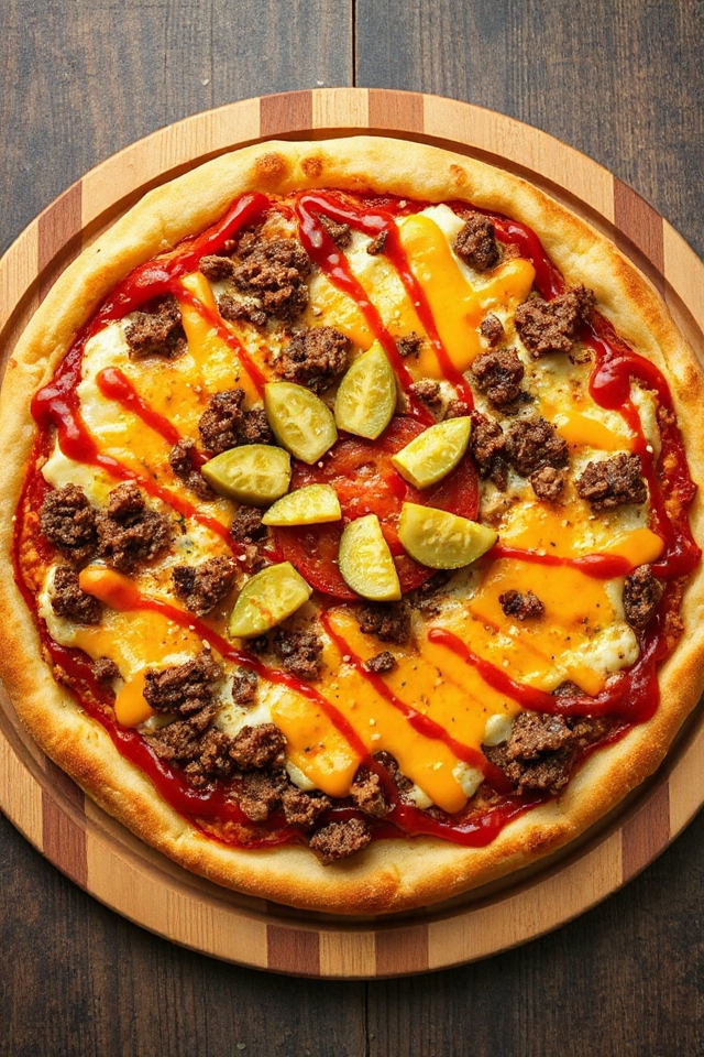 Ultimate Cheeseburger Pizza Recipe With Pickles - americanrustics.com