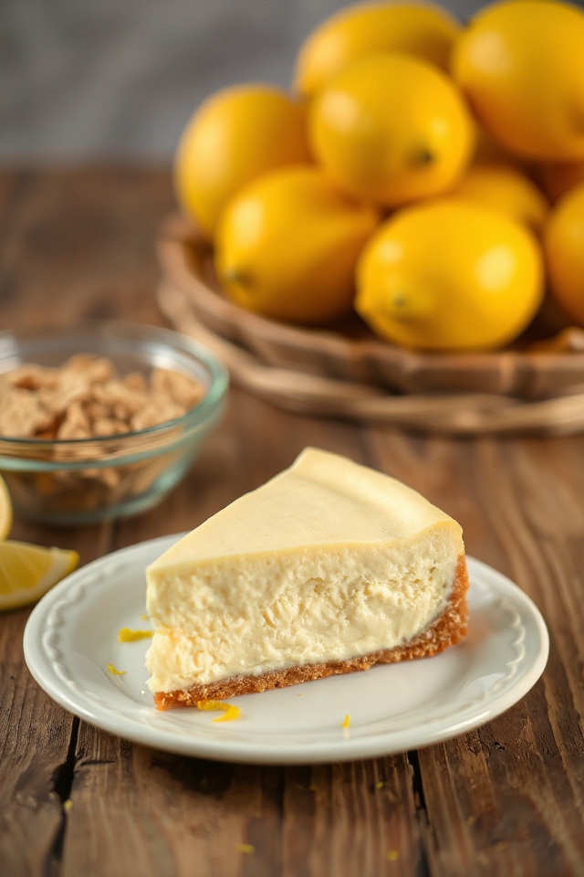 Lemon Zest Classic American Cheesecake Recipe - americanrustics.com