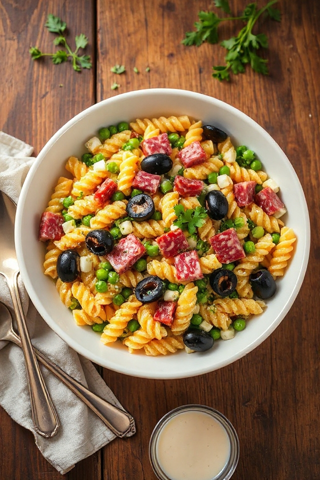 Genoa Salami American-Italian Pasta Salad Recipe - americanrustics.com